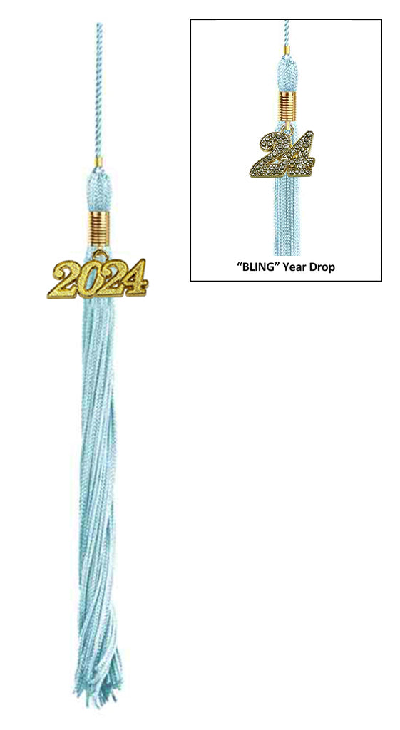 Shiny Light Blue High School Graduation Cap and Gown – Graduation Attire