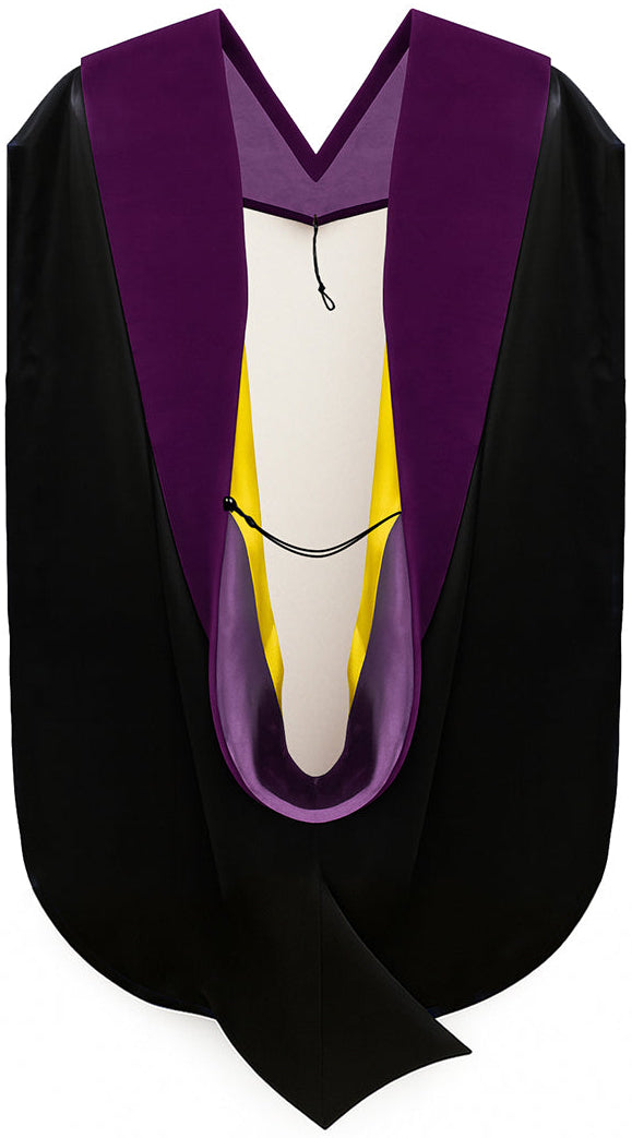 Doctor of Law Hood - Purple & Gold – Graduation Attire