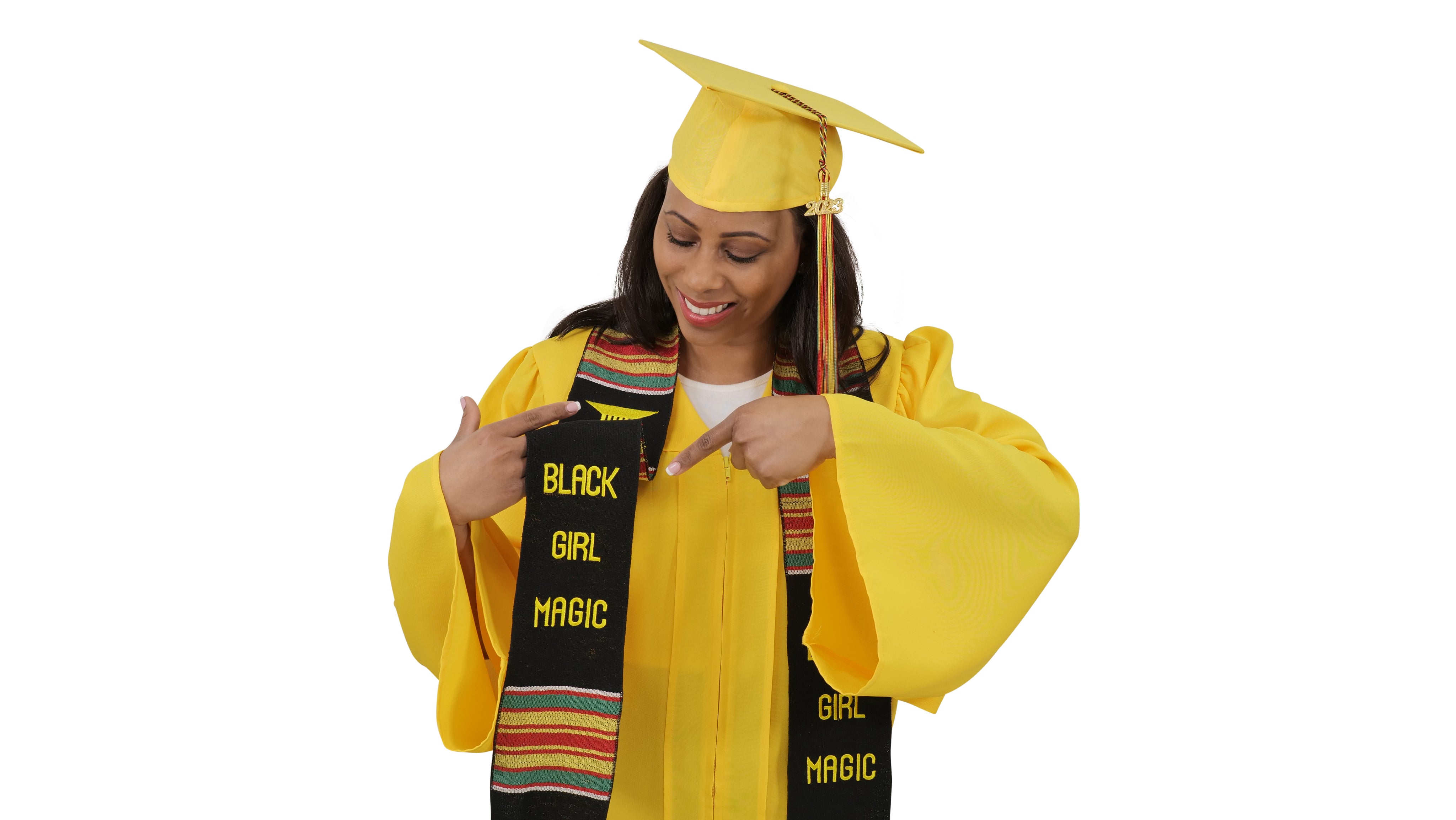 Black Girl Magic Kente Graduation Sash/Stole – Graduation Attire