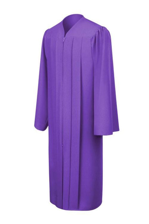 Matte Purple High School Graduation Gown – Graduation Attire